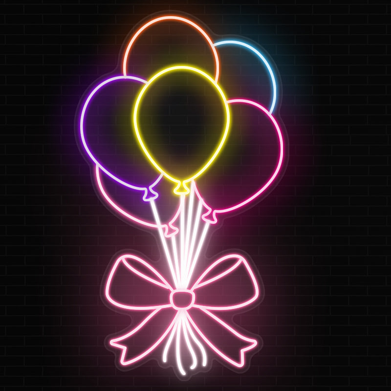 Balloons Colorful Neon Sign For Room Decor