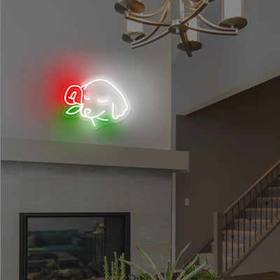 Flower Puppy Art Neon Sign For house - Sparkle Up Your Room
