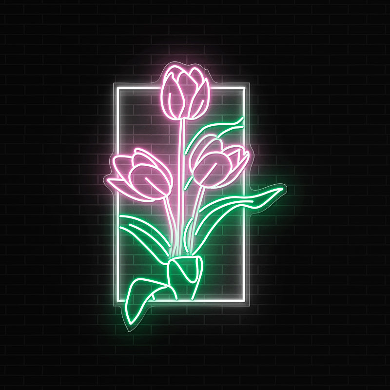 Flower Wall Art Neon Sign - Artistic Vibe