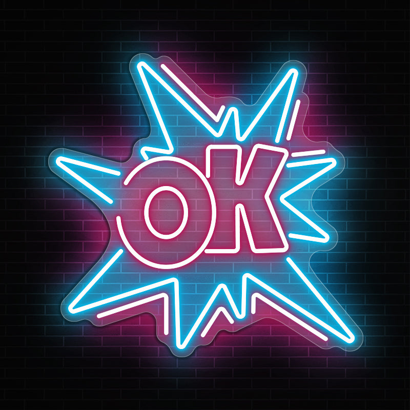 OK Neon Sign For Teens