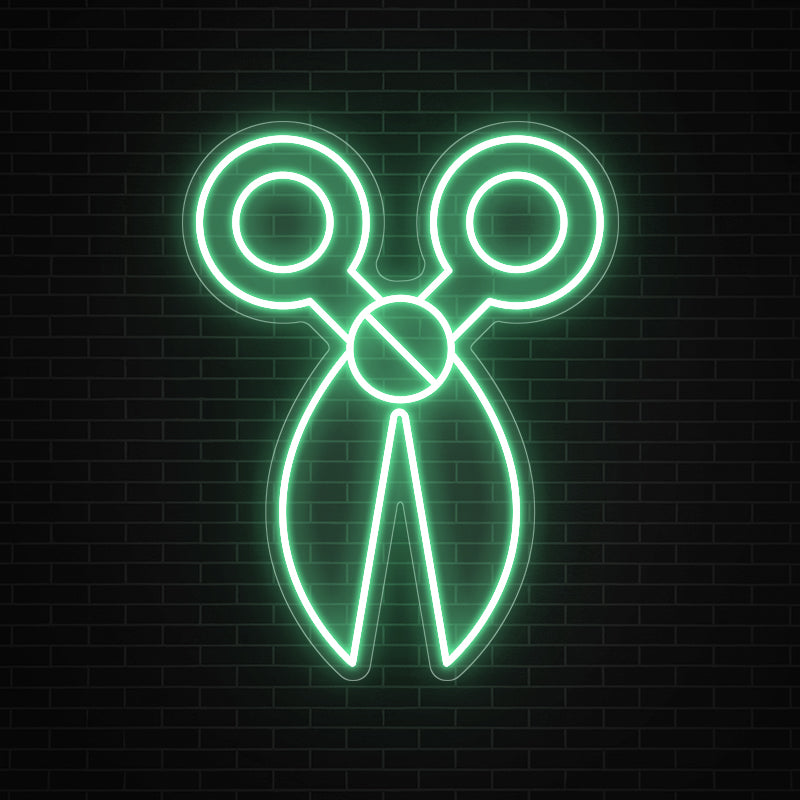 Scissors Neon Sign Wall Art For Business