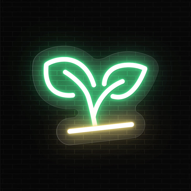 Sprout Plant Neon Sign For Room - Glow Up Your Room