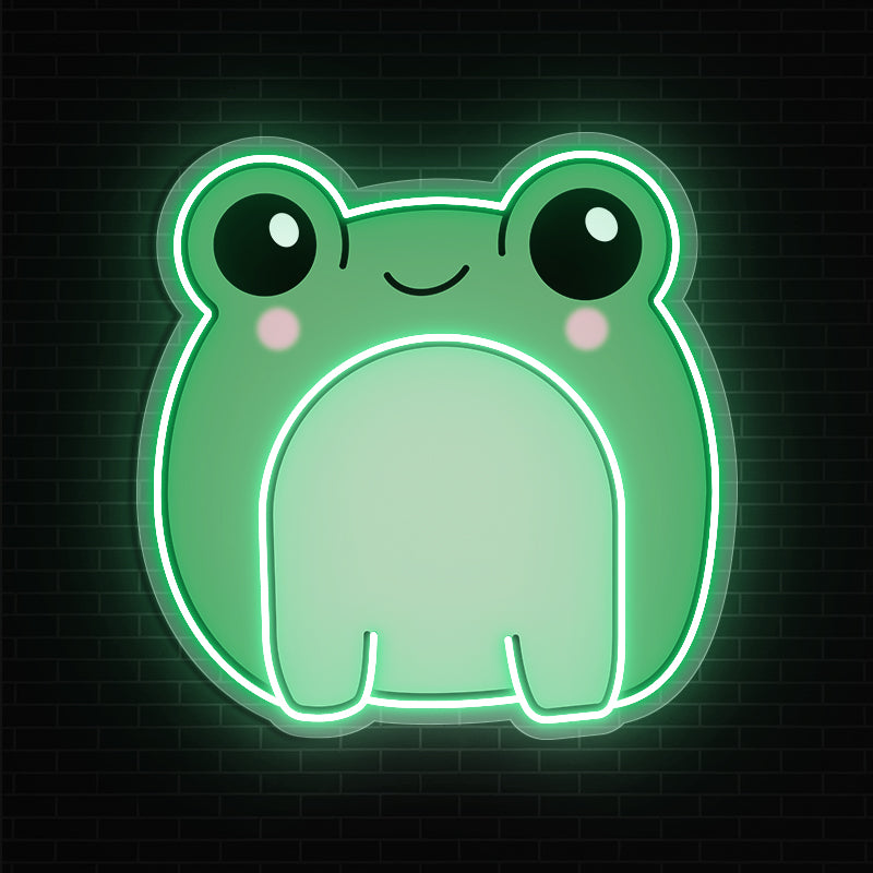 UV Printing Cute Frog Neon Sign