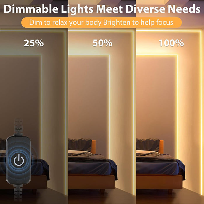 Dimmable LED Strip Lights Set | 10%-100% Touch Brightness Control